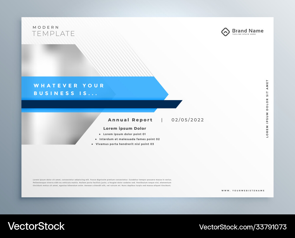 Elegant blue modern business presentation Vector Image