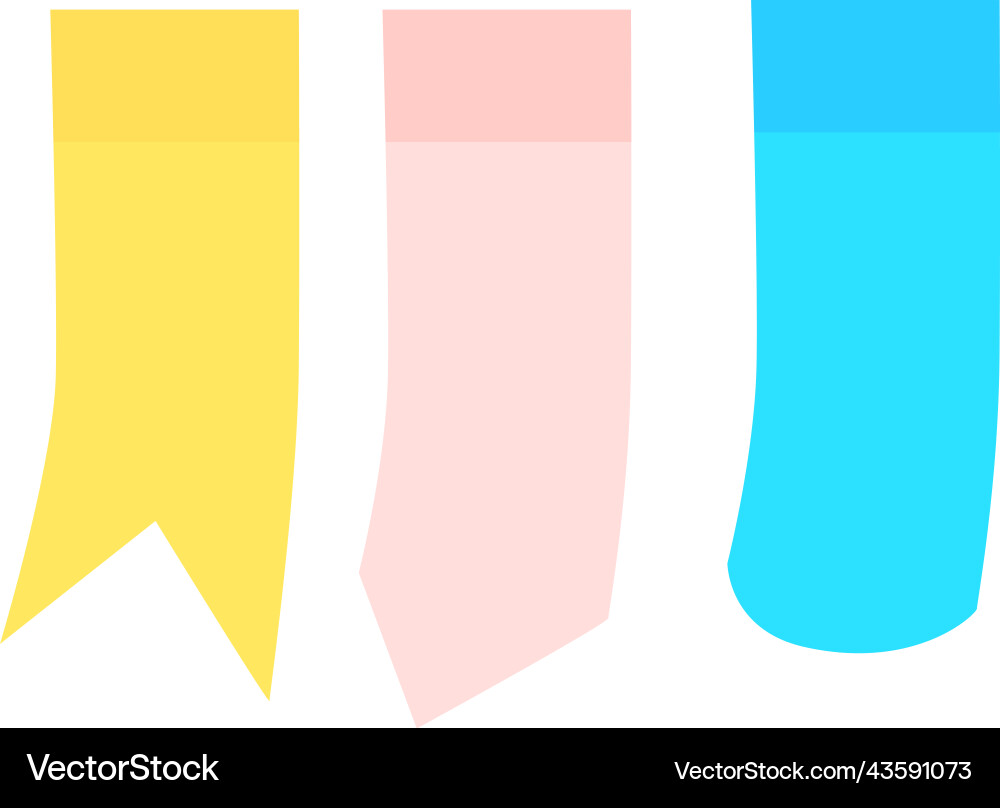 Flag paper stickers cute color sticky notes Vector Image