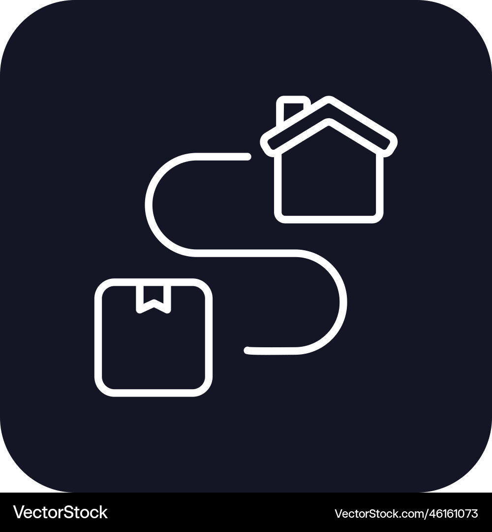 Home delivery service icons with black Royalty Free Vector