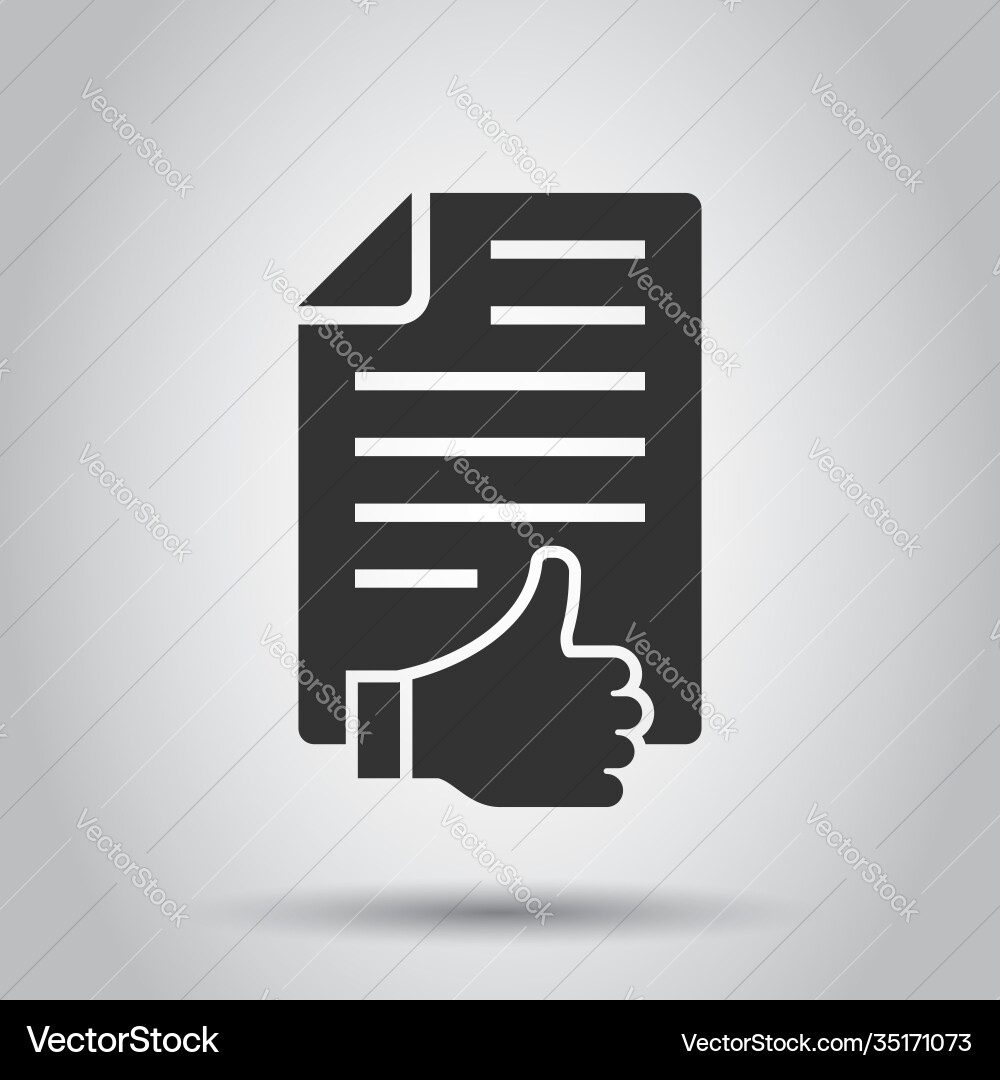 People hand with check mark icon in flat style Vector Image