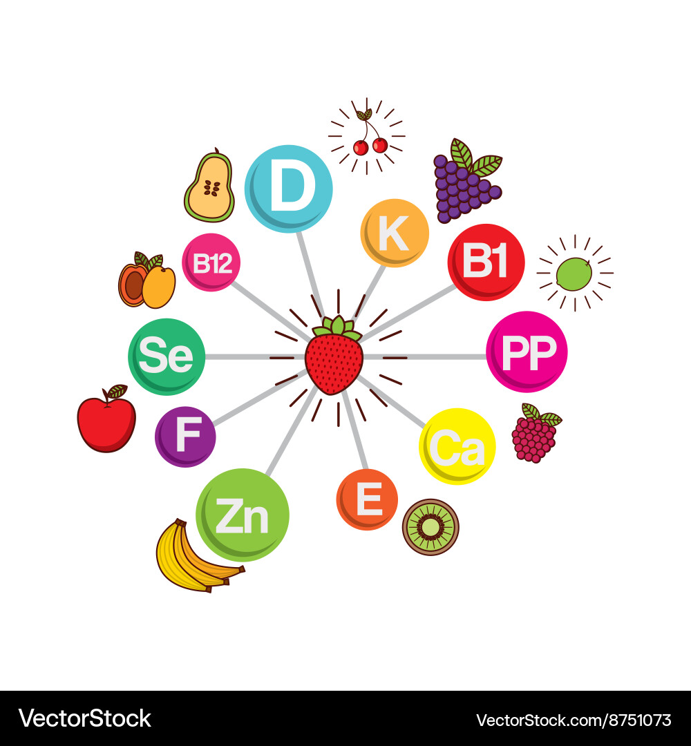 Vitamins and supplements design Royalty Free Vector Image