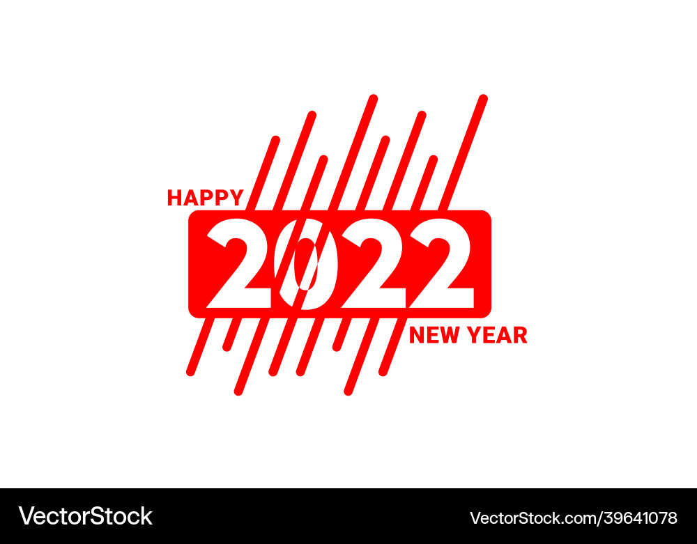 2022 happy new year creative logo design template Vector Image