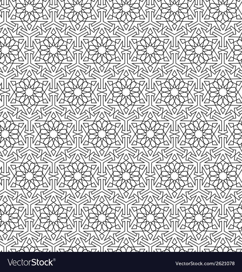 Arabian seamless net pattern Royalty Free Vector Image