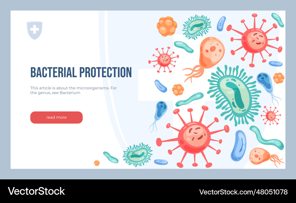 Bacteria and microorganisms of various shapes Vector Image