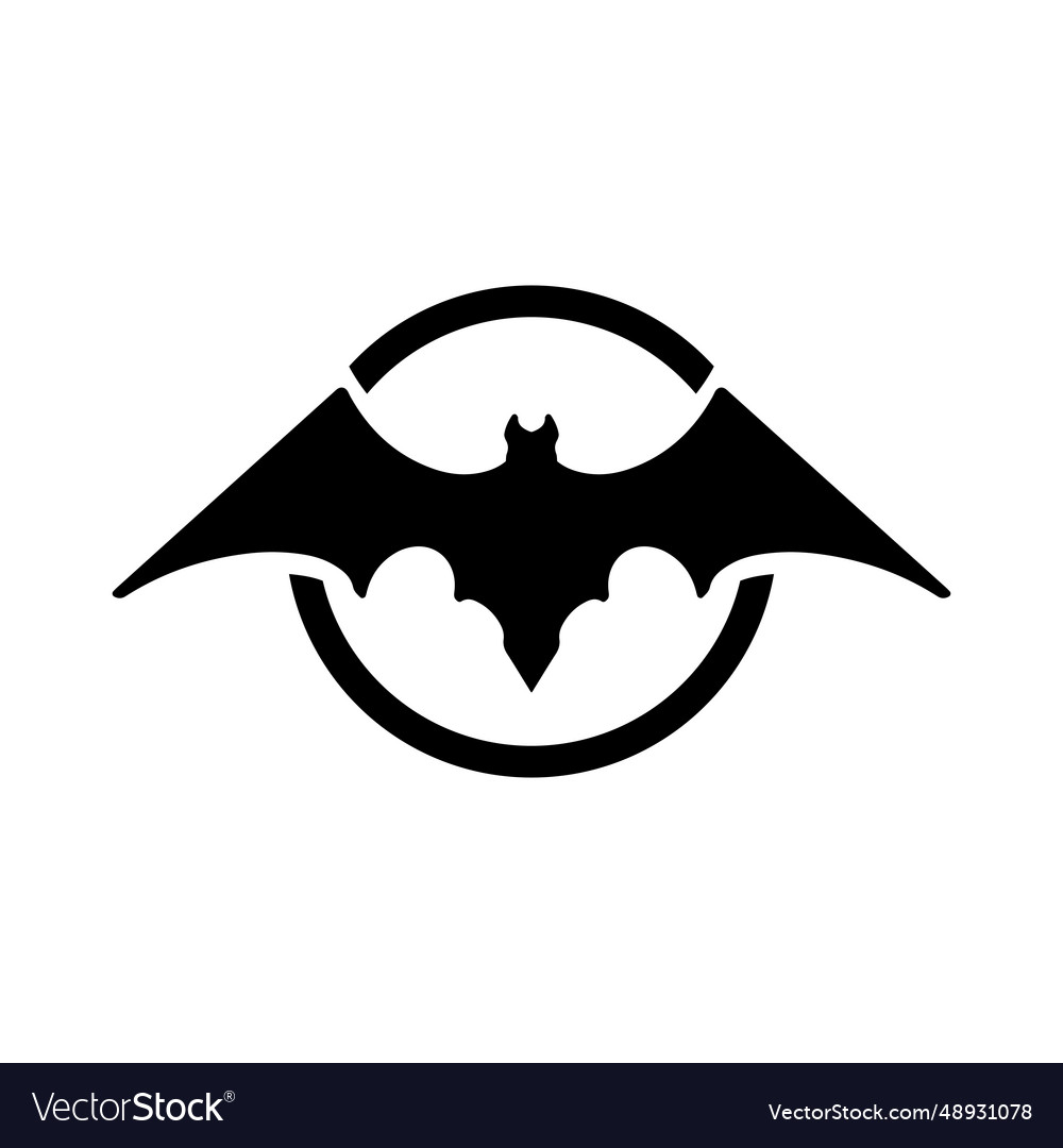 Bat wing logo element Royalty Free Vector Image