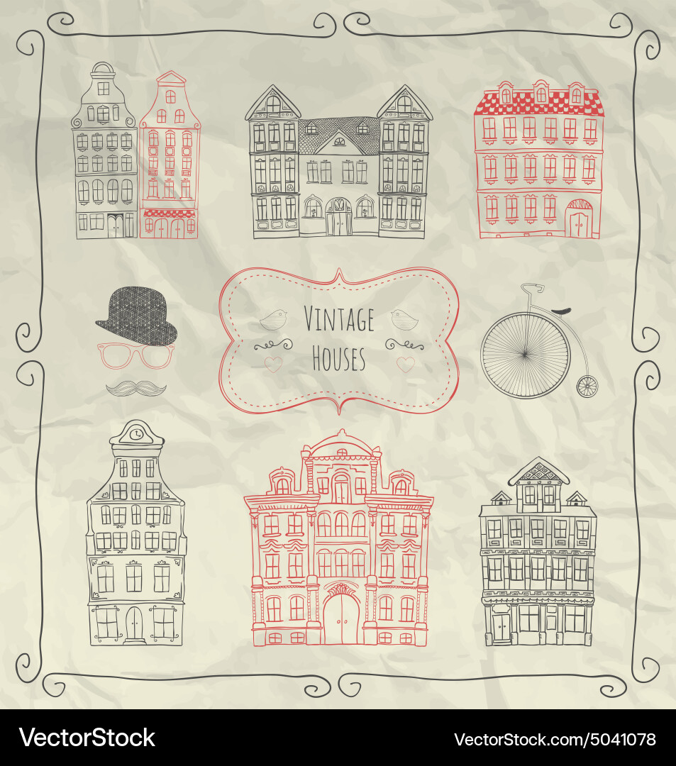 Hand Sketched Vintage Old Styled Doodle Royalty Free Vector