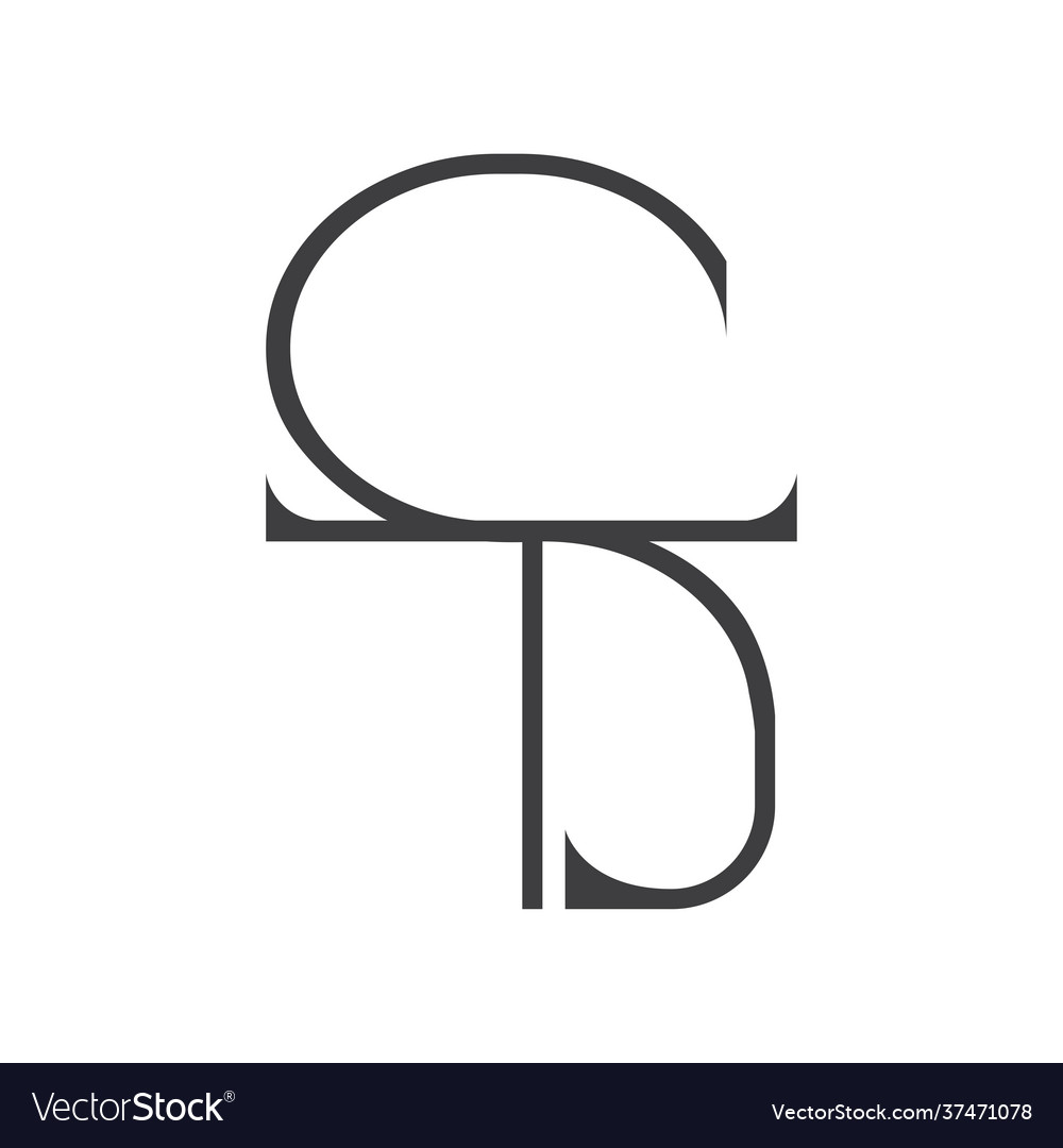 Initial letter ts logo or st design Royalty Free Vector Initial letter ts logo or st design Royalty Free Vector
