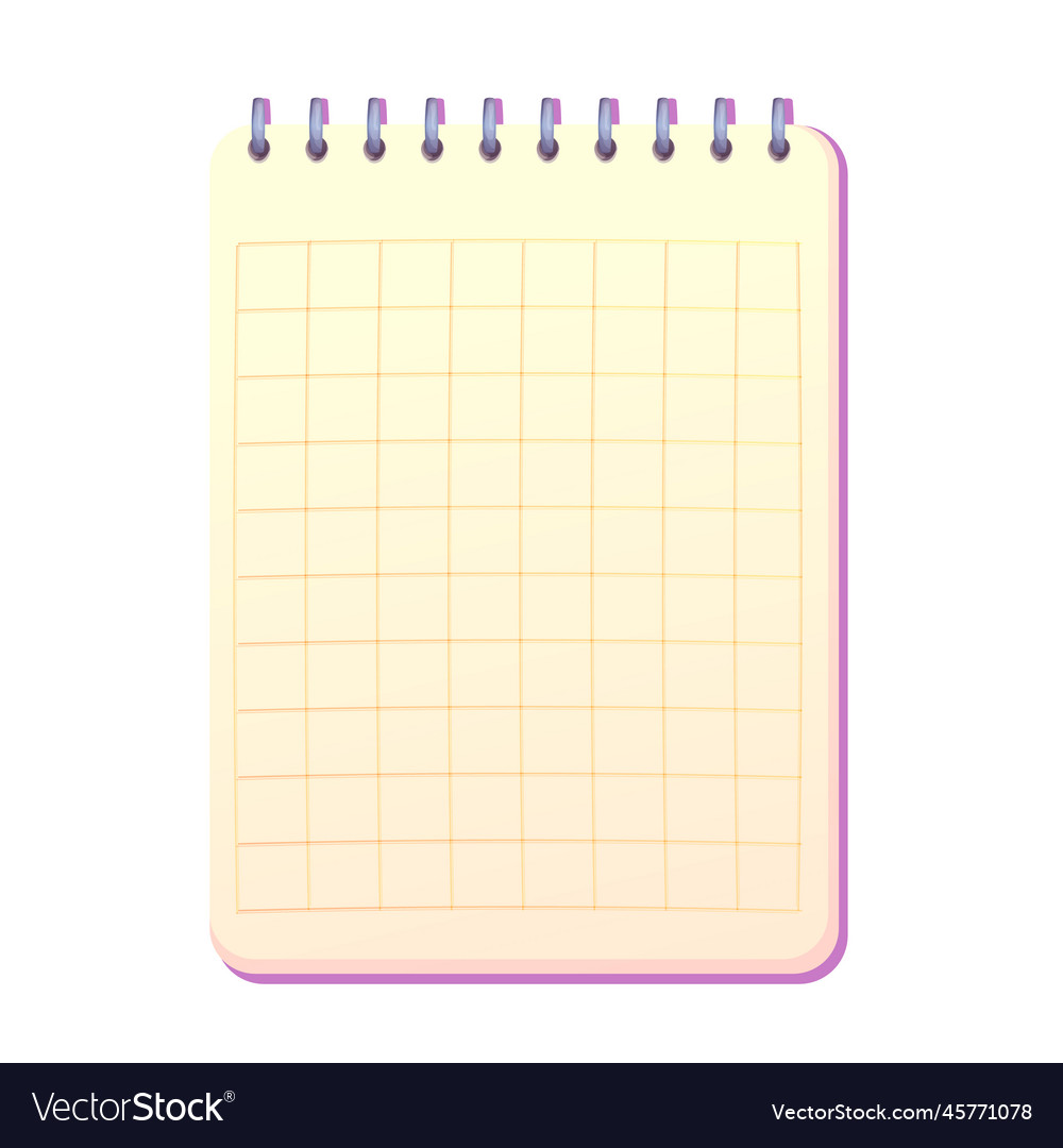 Notebook empty paper for notes journal Royalty Free Vector