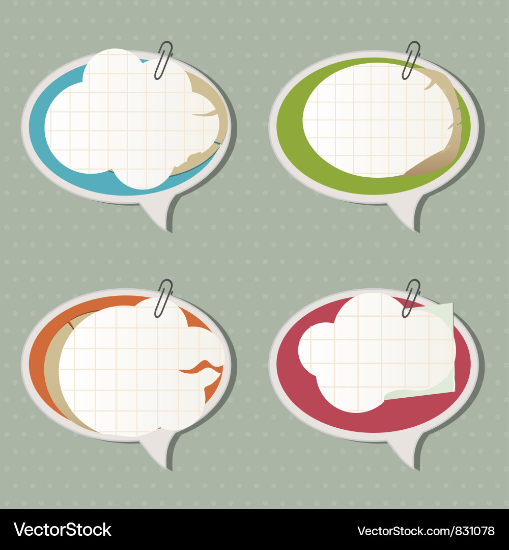 Paper speech bubbles Royalty Free Vector Image