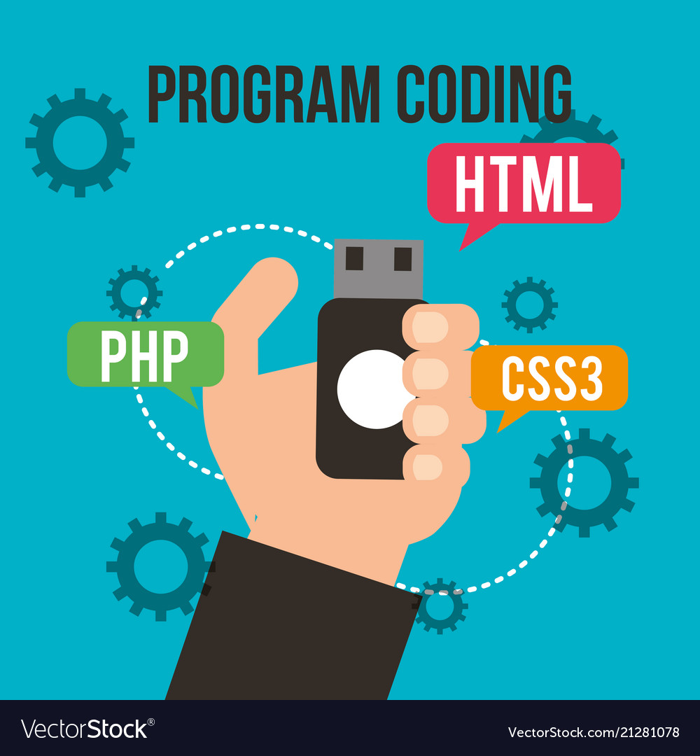 Program coding website Royalty Free Vector Image