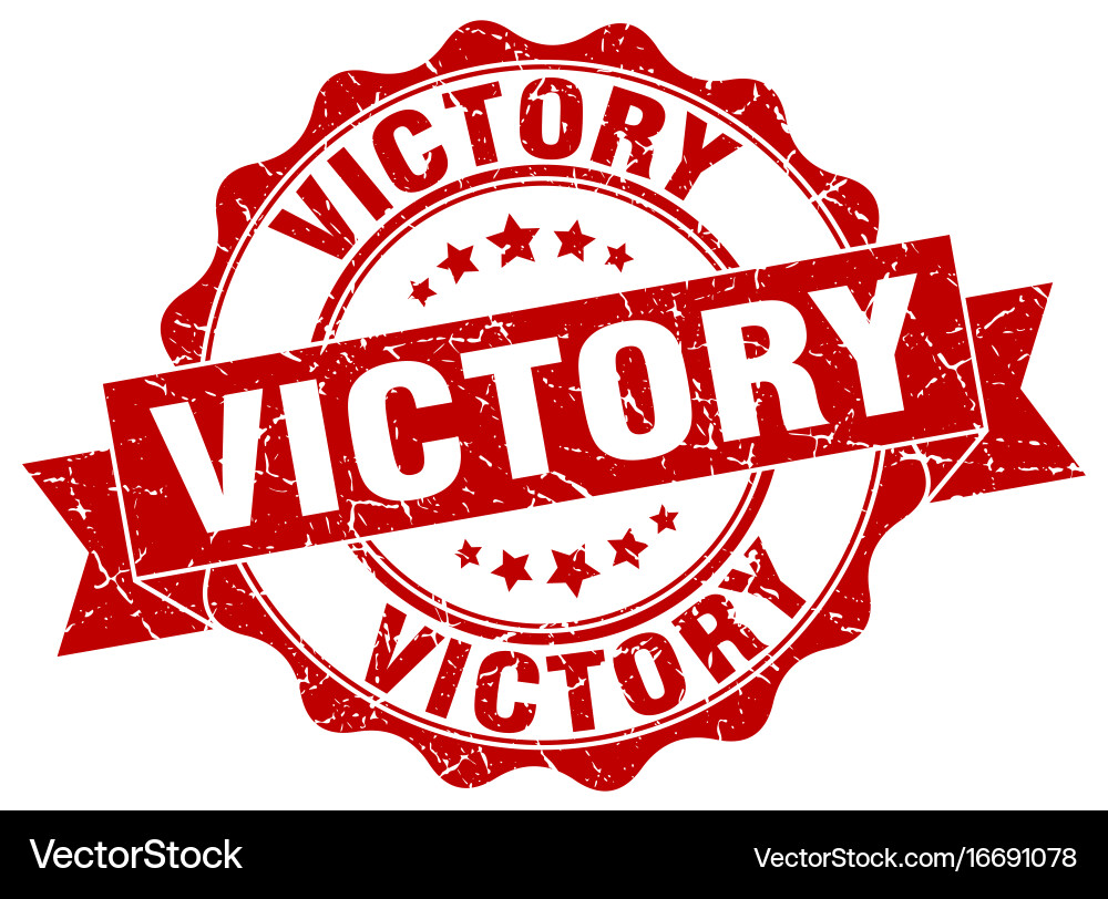Victory stamp sign seal Royalty Free Vector Image