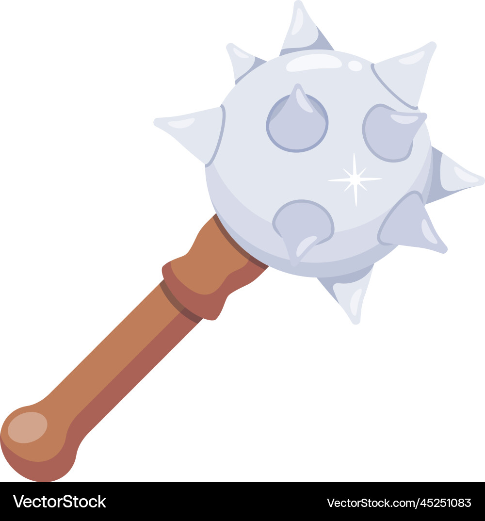 A handy flat icon of mace Royalty Free Vector Image