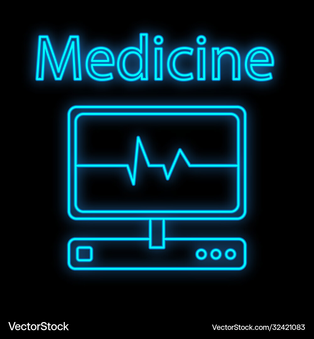 Bright luminous blue medical scientifi Royalty Free Vector