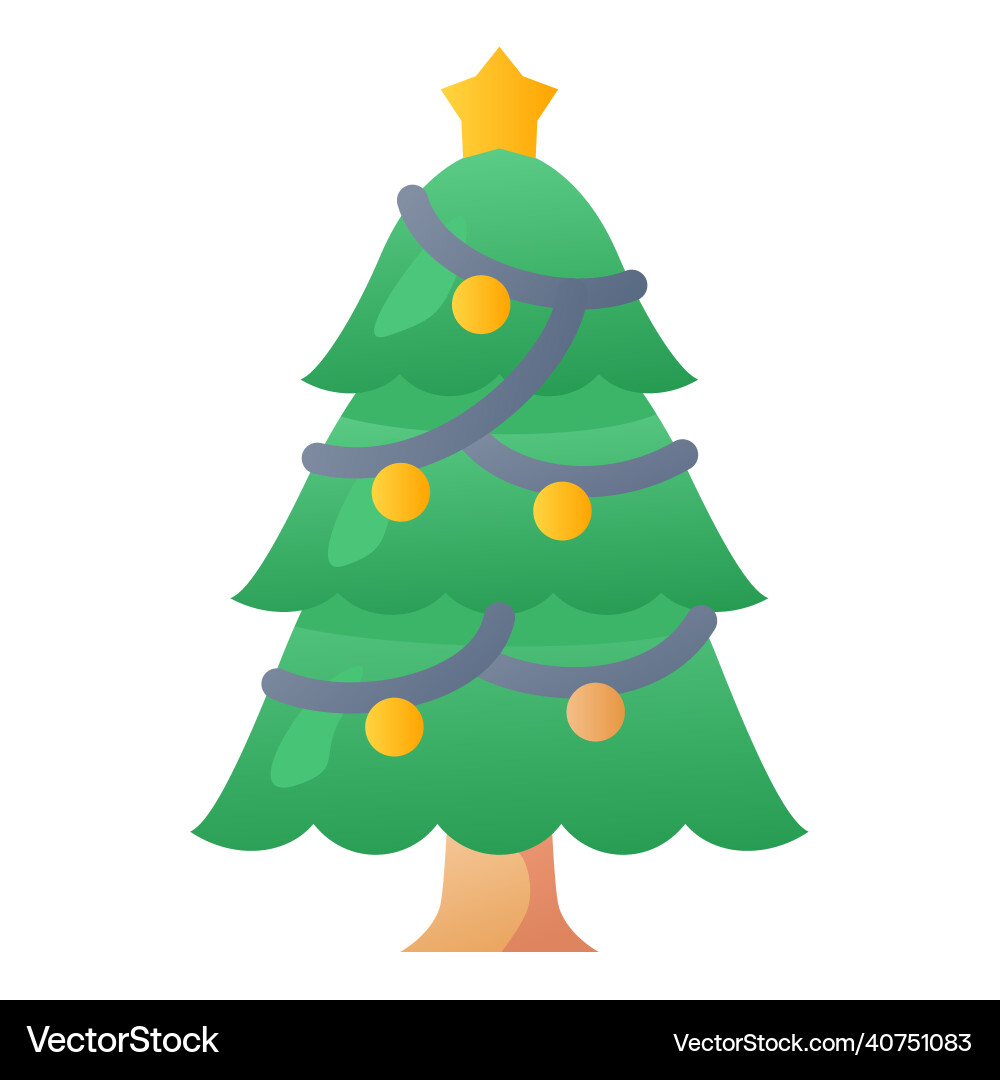 Christmas tree decoration ornament single Vector Image