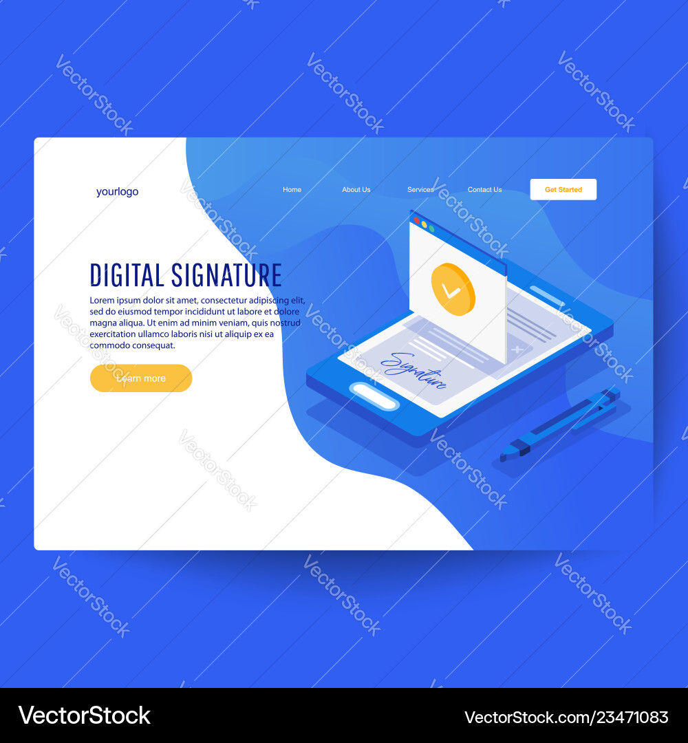 Digital signature creative people collection Vector Image