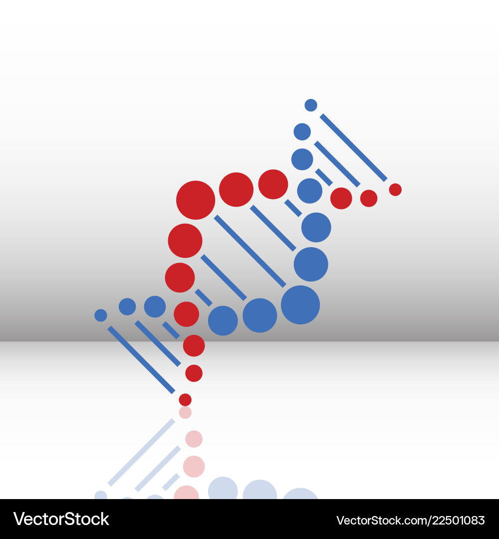 Dna helix logo template genetics design biological