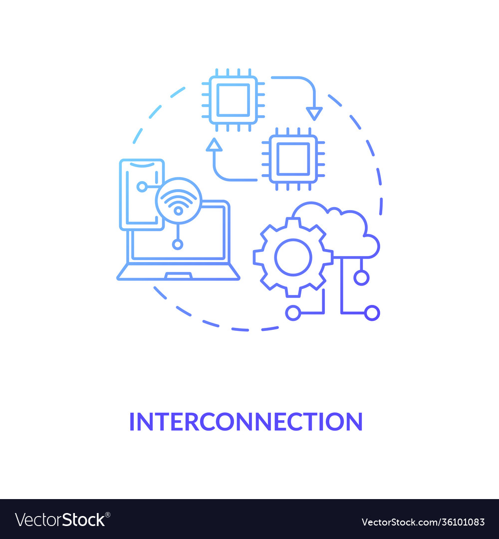 Interconnection concept icon Royalty Free Vector Image