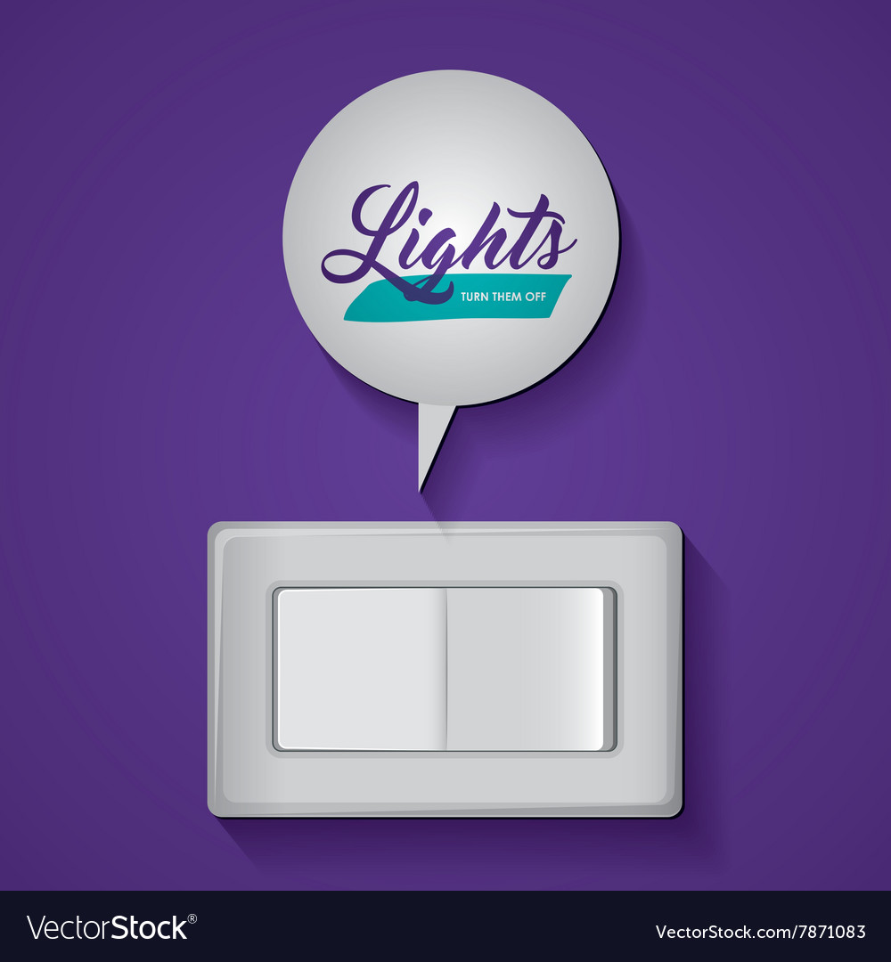 Light switch design Royalty Free Vector Image - VectorStock