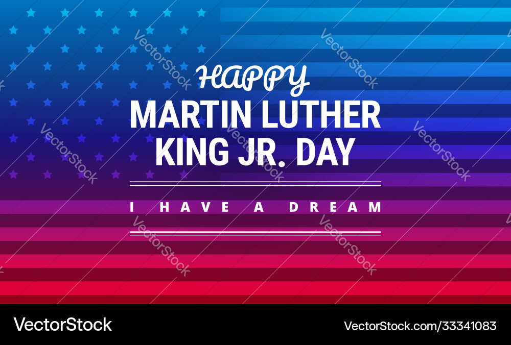 Martin luther king day banner design Royalty Free Vector