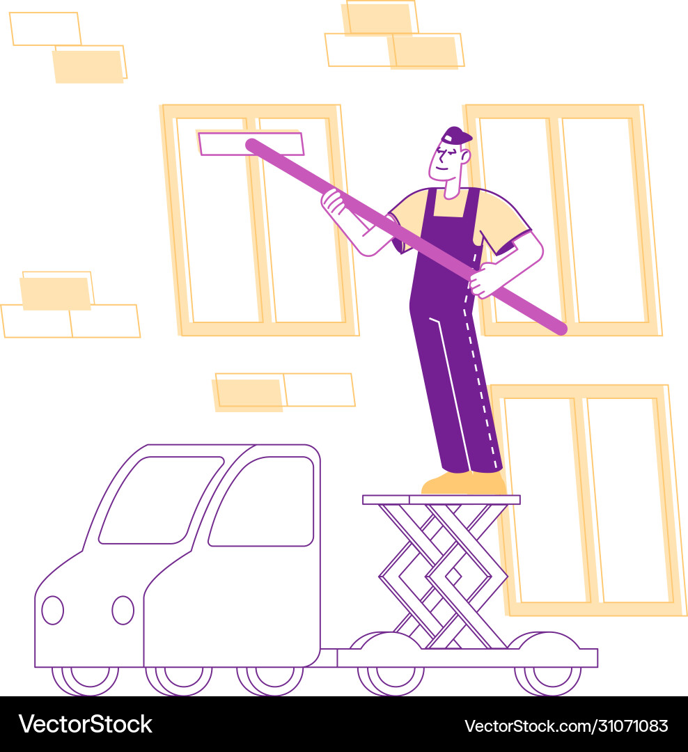 Professional industrial deep cleaning company Vector Image