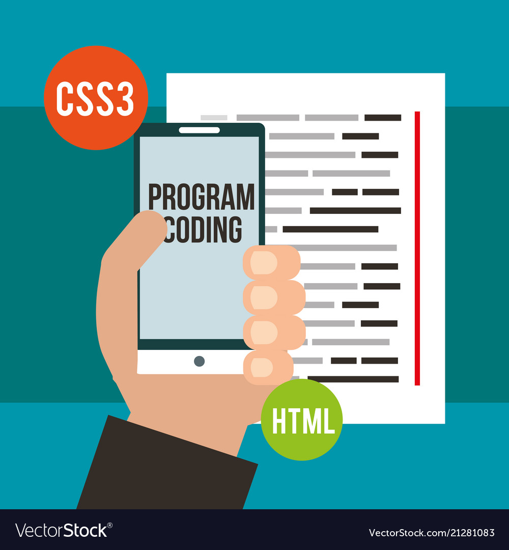 Program coding website Royalty Free Vector Image