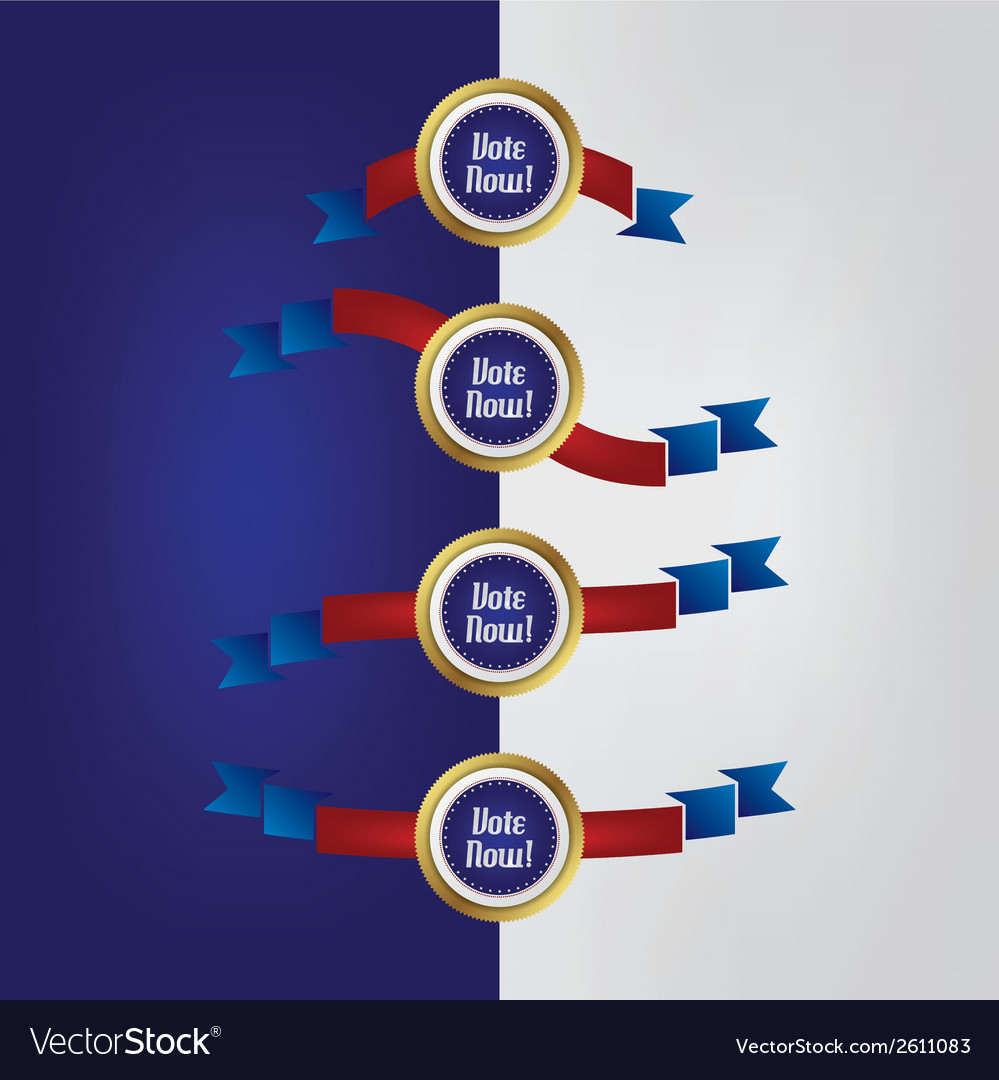 Voting and election design elements Royalty Free Vector