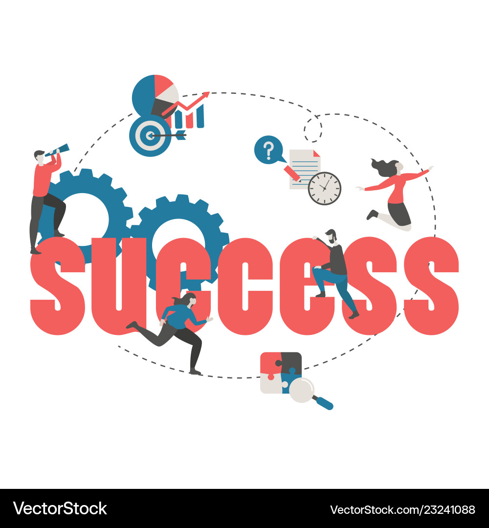 Business and success concept Royalty Free Vector Image