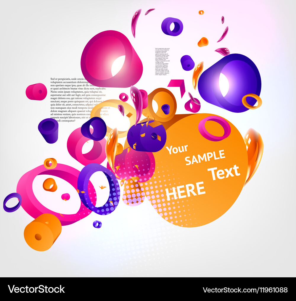 Colorful business template Royalty Free Vector Image