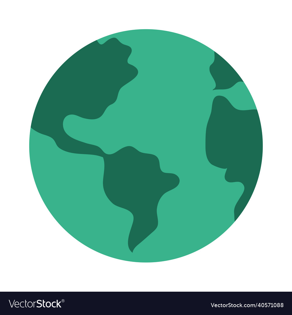 Green planet map Royalty Free Vector Image - VectorStock