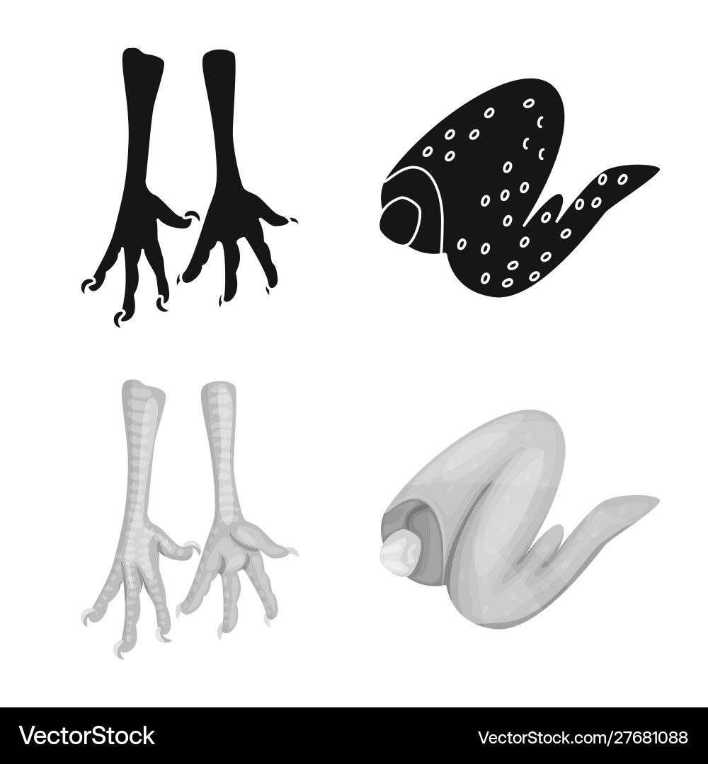 Isolated object product and poultry symbol Vector Image