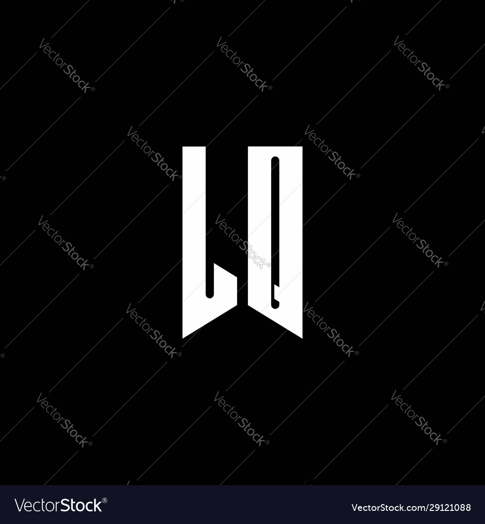 Lq logo monogram with emblem style isolated Vector Image