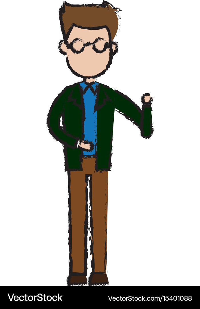 Man standing male character people image Vector Image
