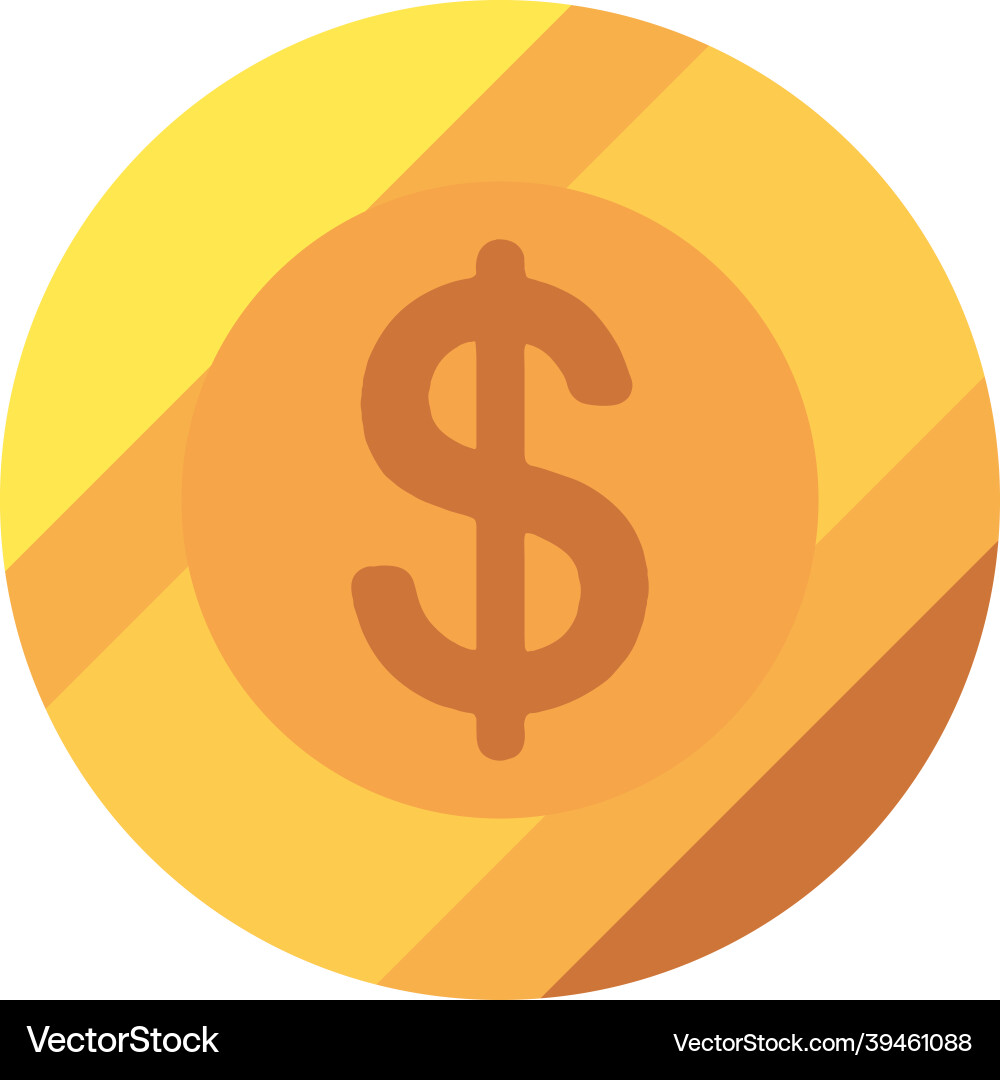 Money coin icon Royalty Free Vector Image - VectorStock