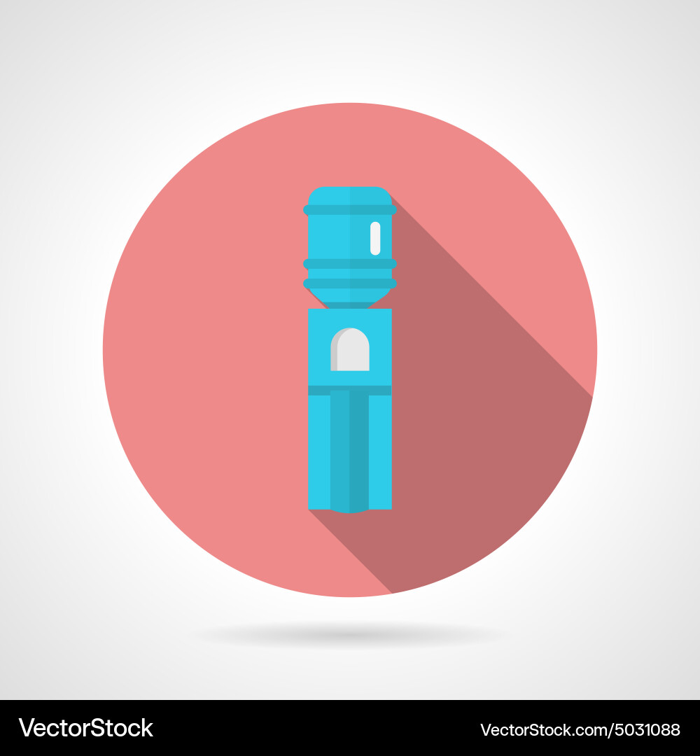 Pink round icon for water cooler Royalty Free Vector Image