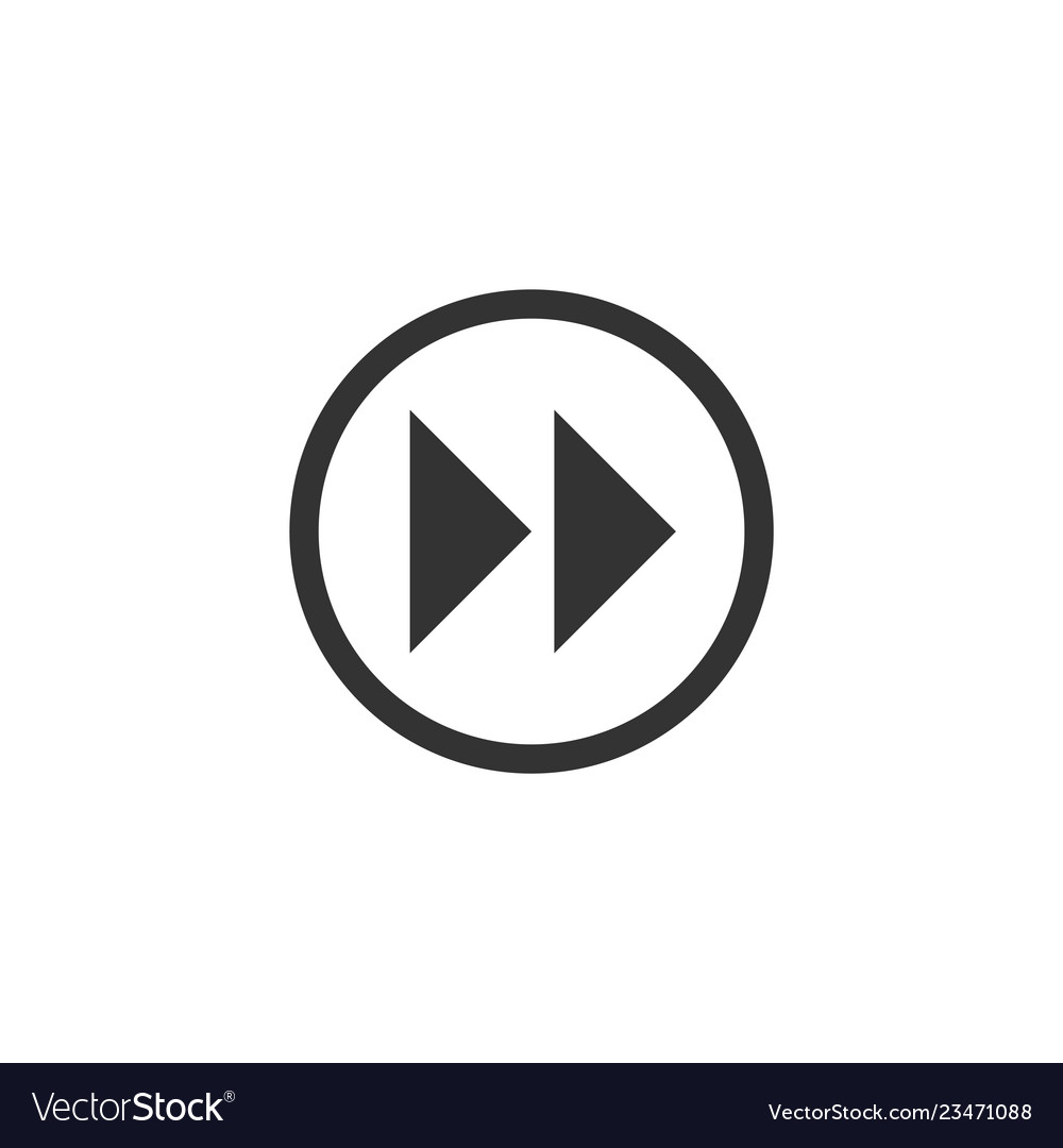 Rewinding icon flat Royalty Free Vector Image - VectorStock