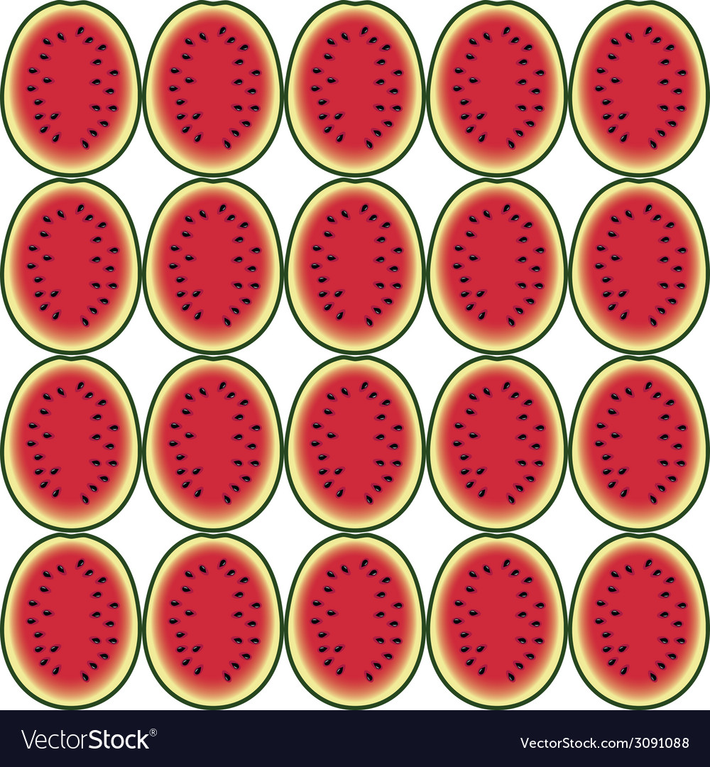 Seamless watermelon pattern Royalty Free Vector Image