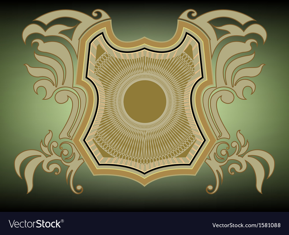 Shield pattern style Royalty Free Vector Image