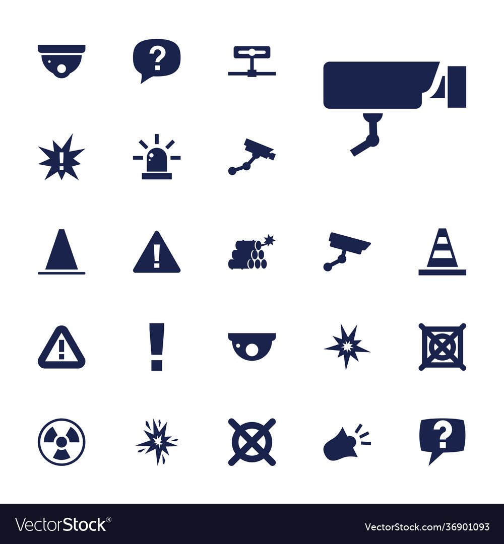 22 caution icons Royalty Free Vector Image - VectorStock