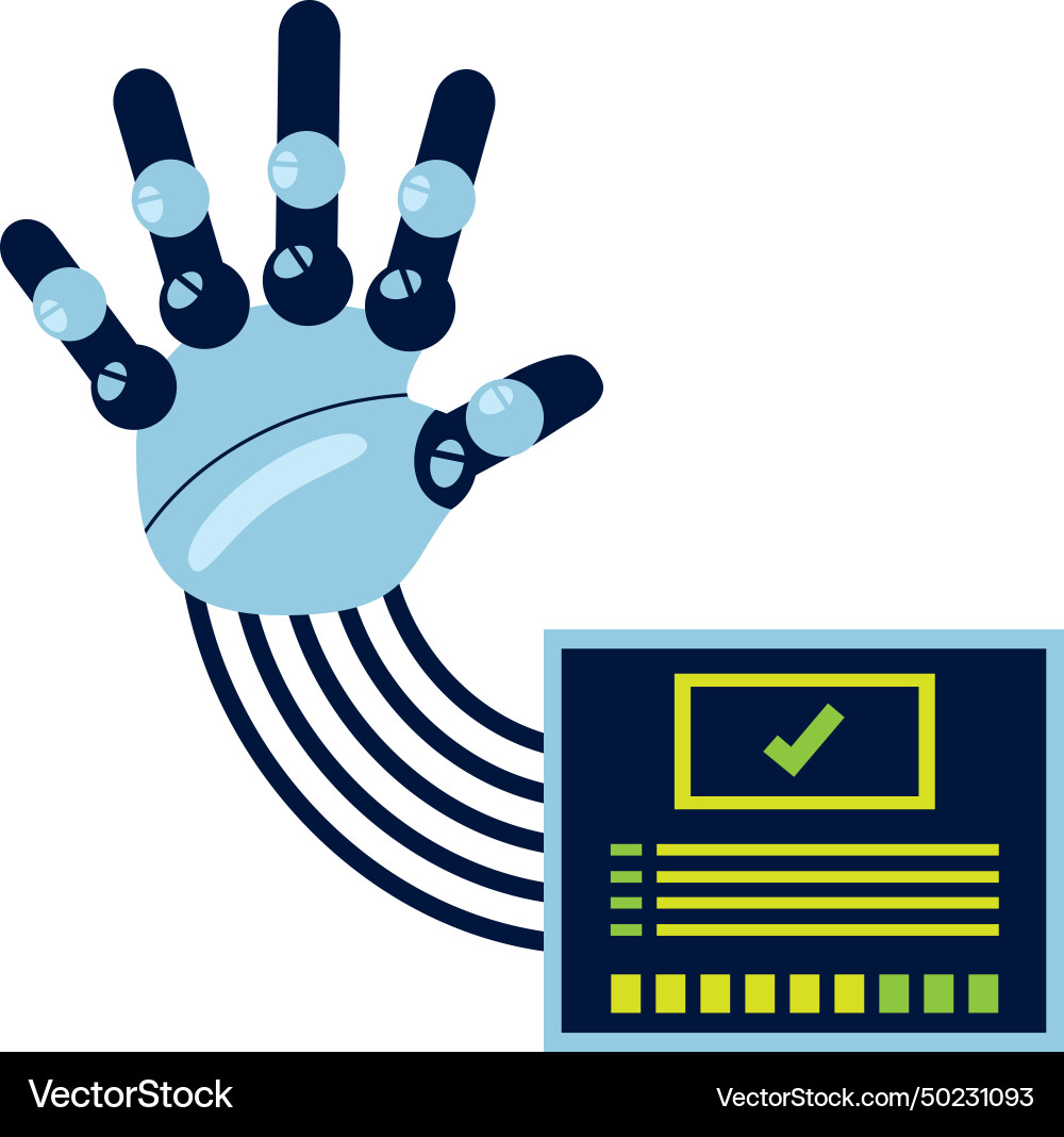 Advanced robotics artificial Royalty Free Vector Image