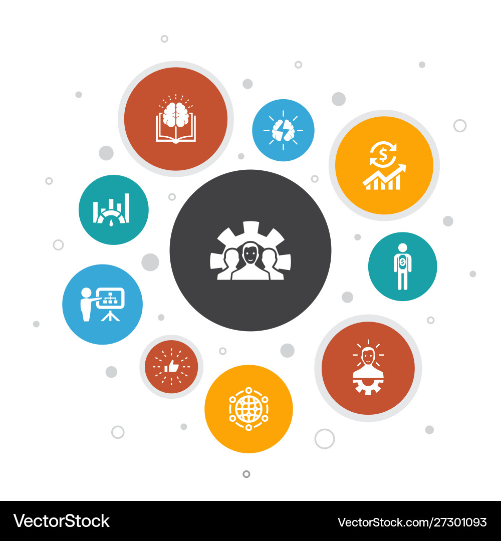 Development infographic 10 steps bubble design Vector Image