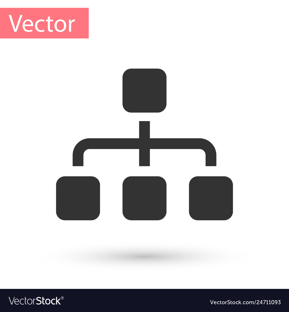 Grey business hierarchy organogram chart Vector Image
