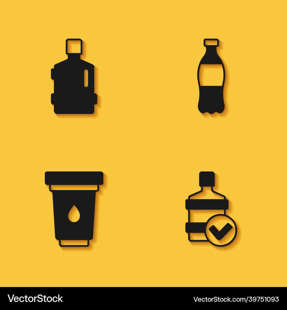 Set big bottle with clean water water filter Vector Image