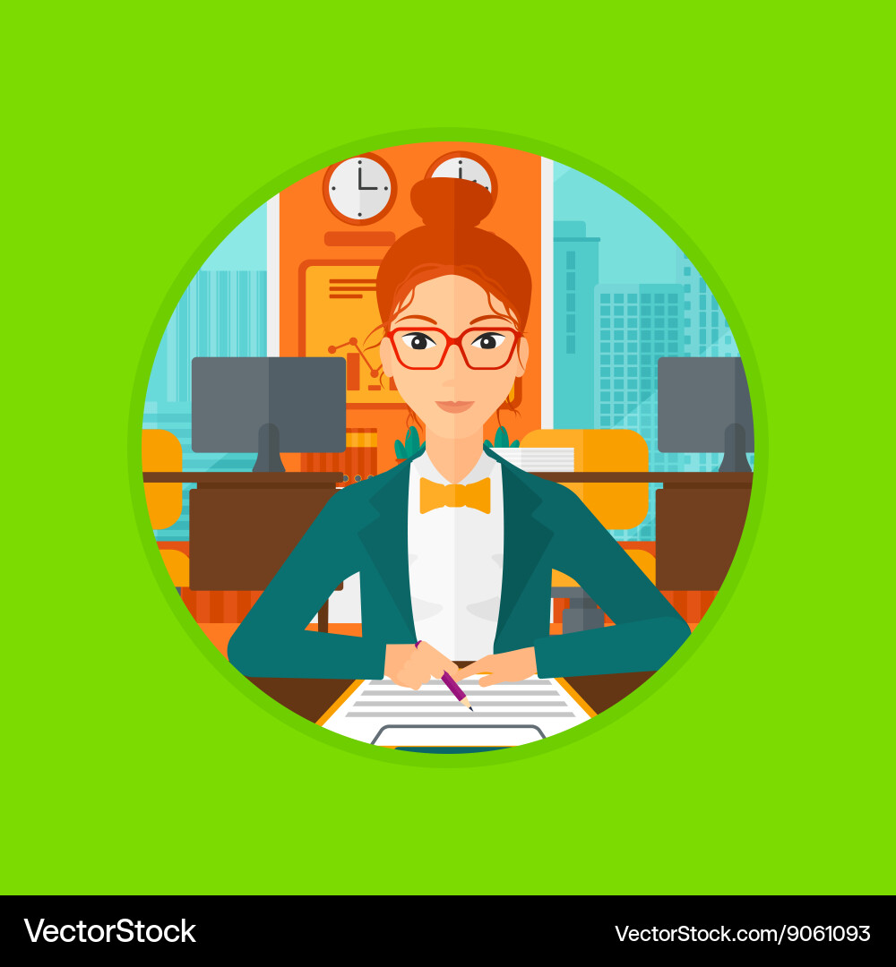 Signing of business documents Royalty Free Vector Image