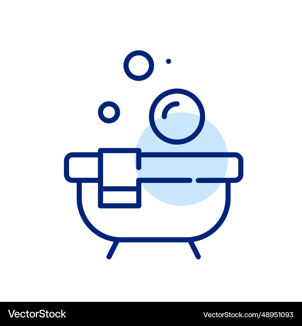 Soap bubbles and bath relaxing time self-care Vector Image