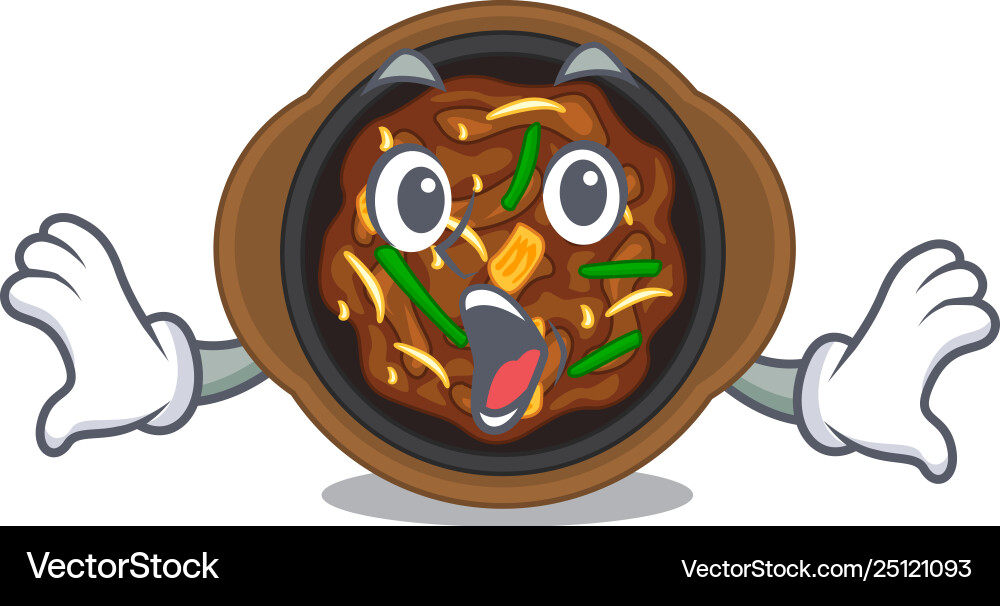 Surprised bulgogi in a cartoon shape Royalty Free Vector