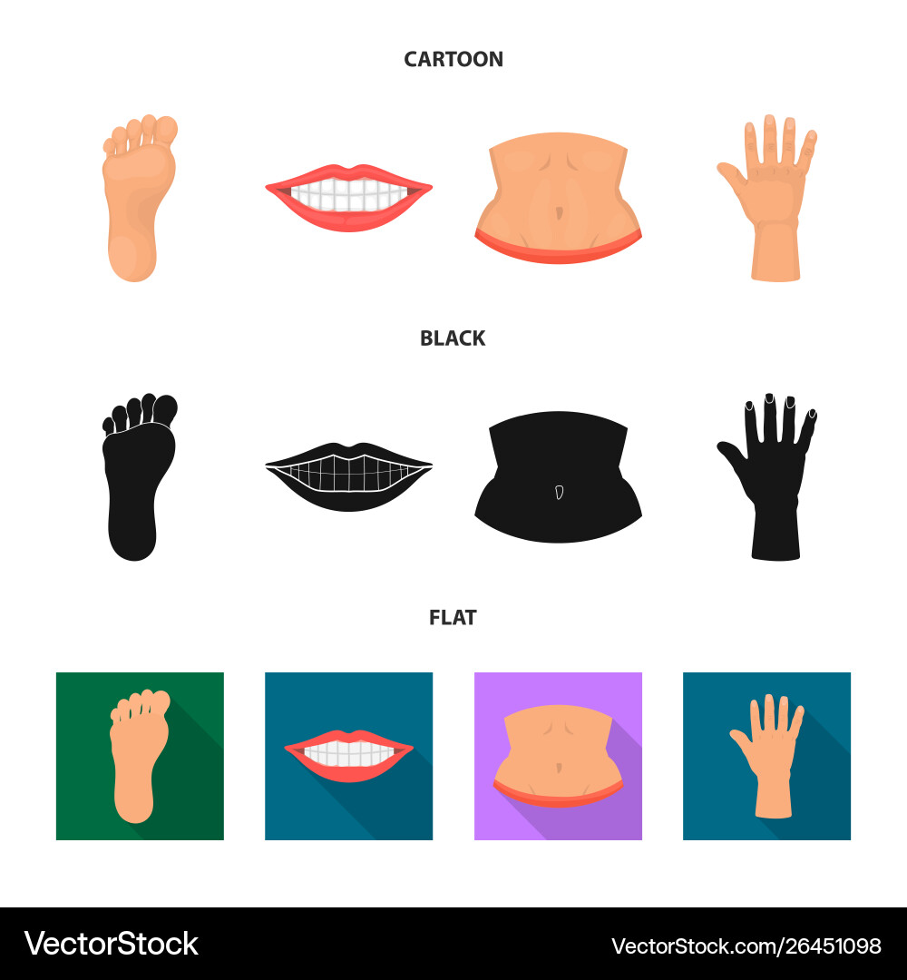 Design body and part logo collection Royalty Free Vector