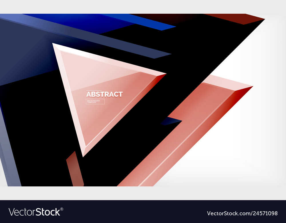 Flying triangles composition geometric background Vector Image