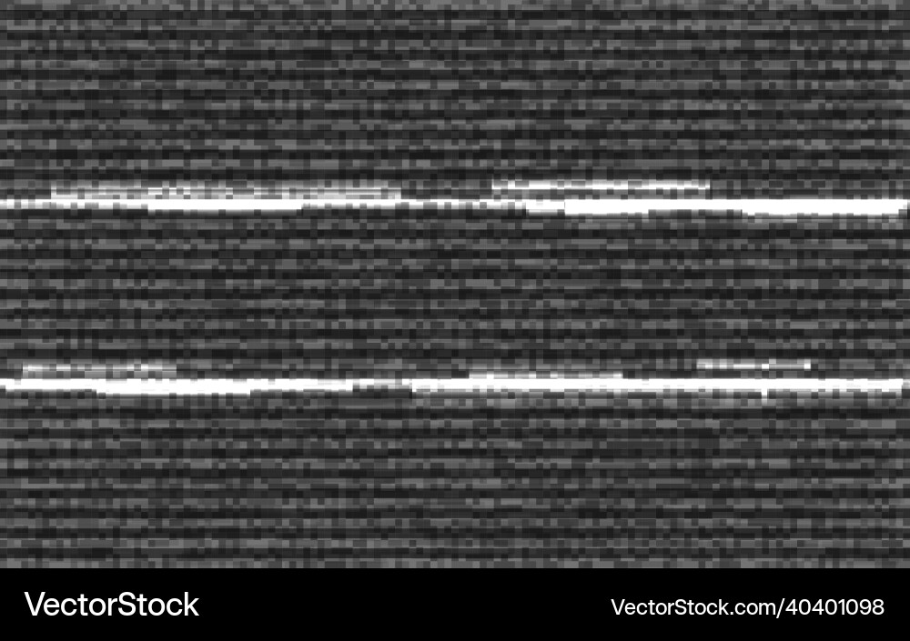 Glitch analog background no signal vhs template Vector Image