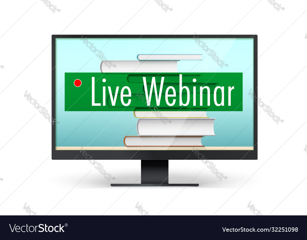 Live webinar concept educational training program Vector Image