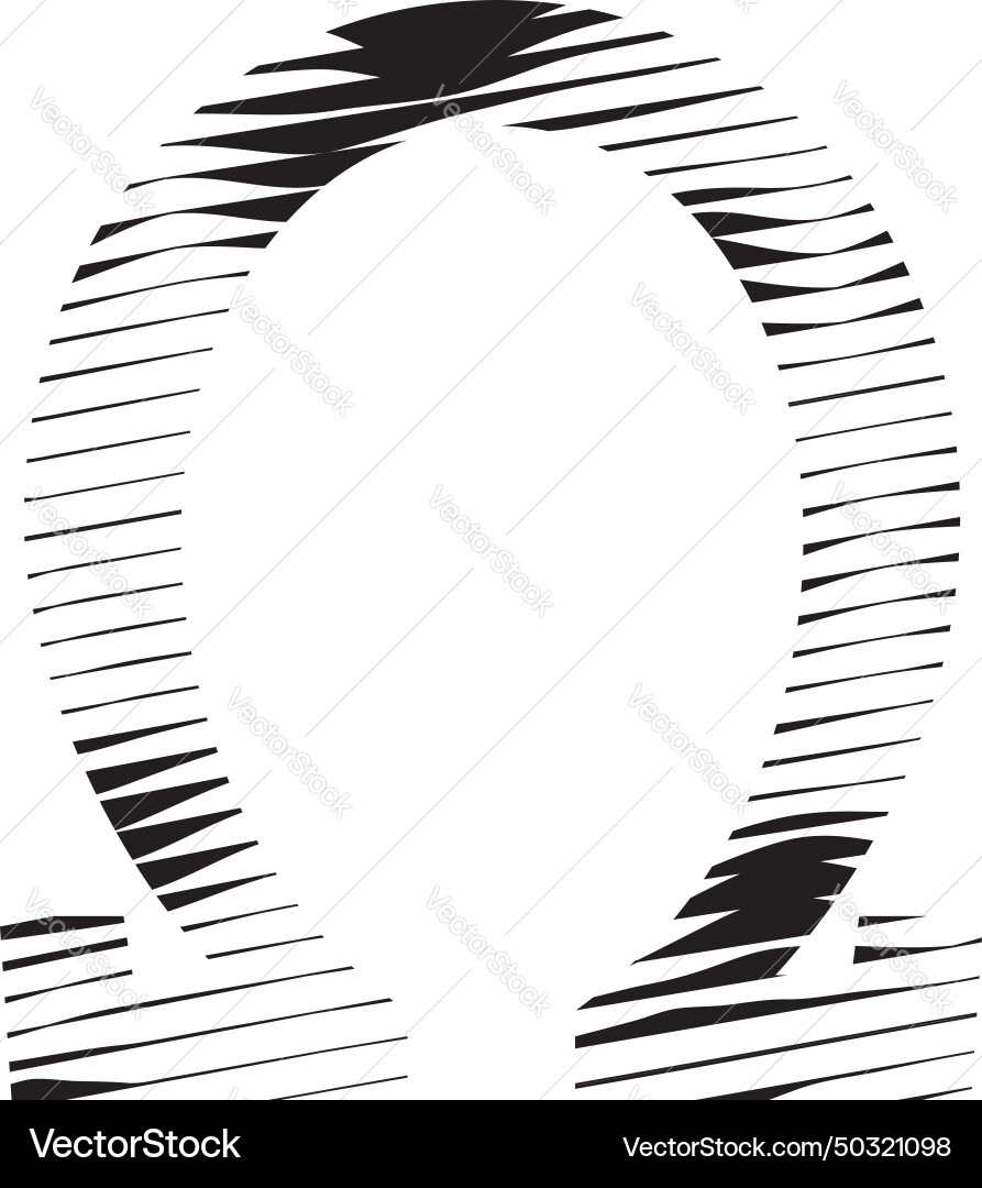 Omega symbol with stripe motion line logo Vector Image